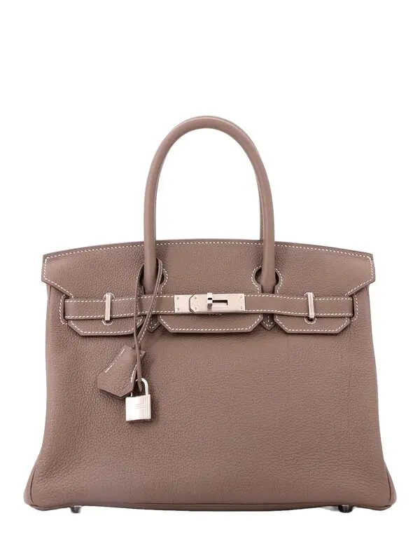 Hermès Birkin Handbag Grey Togo With Palladium Hardware 30 - Etoupe