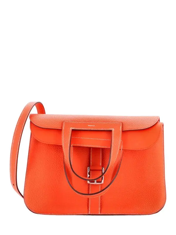 Hermès Halzan Bag Clemence 31 - Orange Poppy