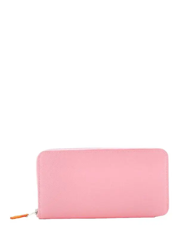 Hermès Azap Zip Around Wallet Silk'in Epsom Long - Rose Confetti