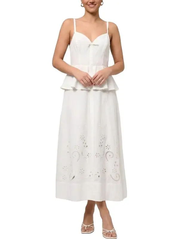 Rachel Rachel Roy Isabelle Peplum Maxi Dress - White