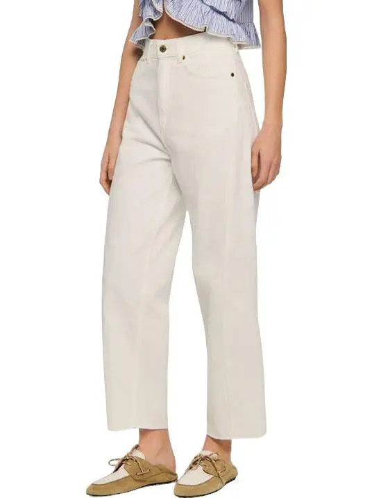 Sandro Barrel Jeans - White