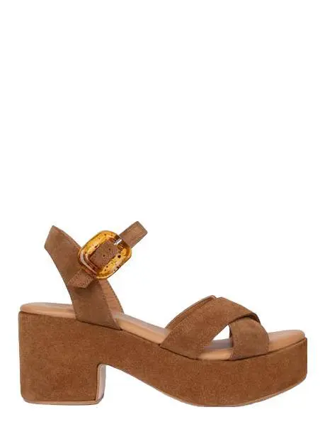 Penelope Chilvers Bella Ankle Strap Platform Sandals - Peat