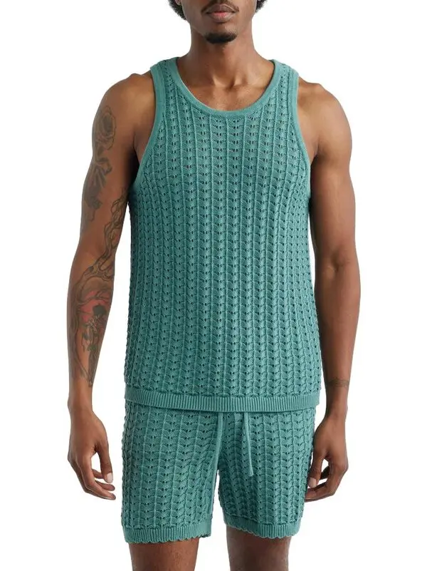 MAVRANS Salt Water Knit Tank - Teal