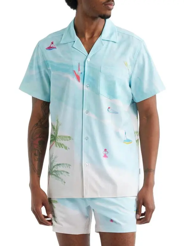 MAVRANS Jet Ski Island Weekend Camp Shirt - Blue