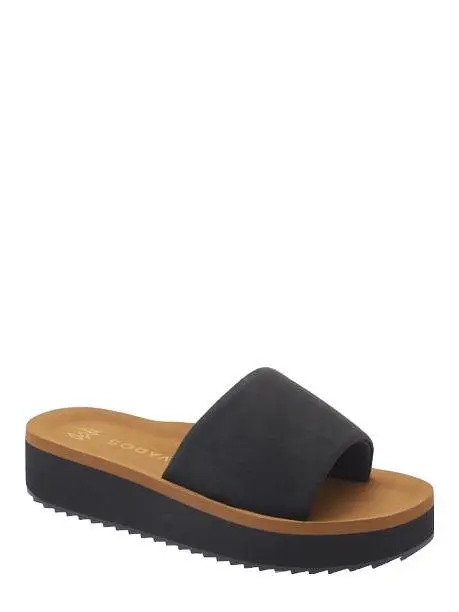 MALVADOS Gwen Platform Slide Sandal - Jet