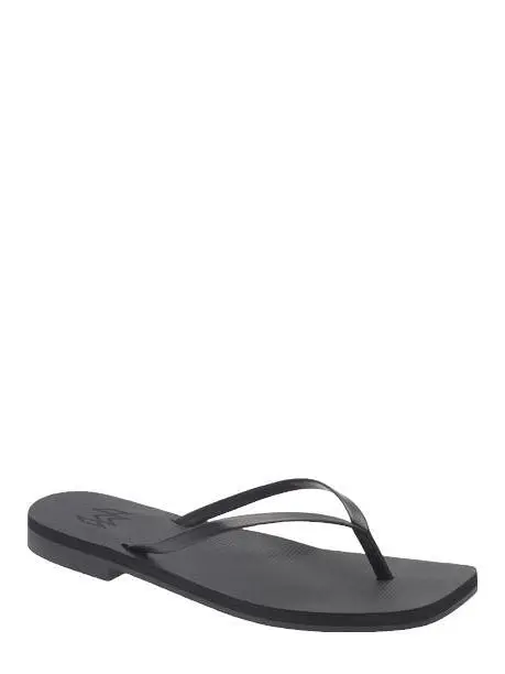 MALVADOS Lola Square Toe Flip Flop - Noir