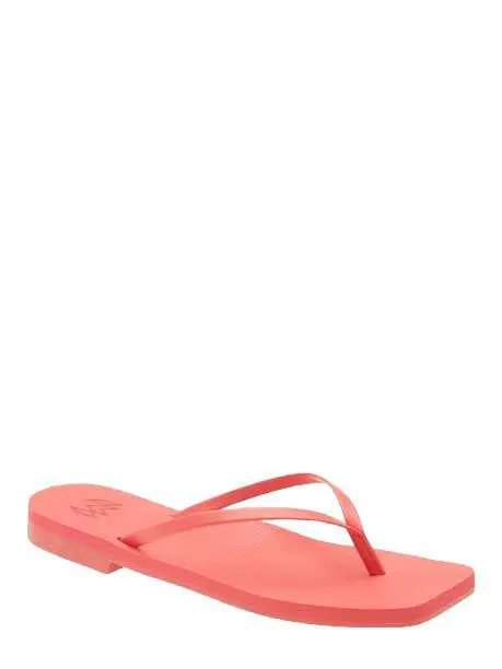 MALVADOS Lola Square Toe Flip Flop - Rouge