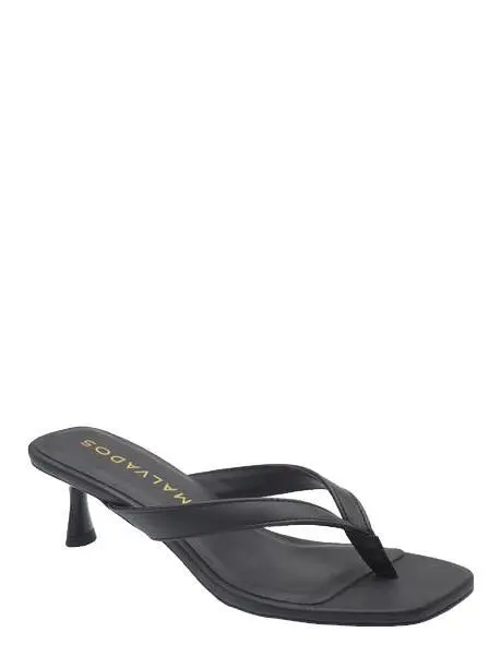 MALVADOS Lbk Kitten Heel Thong Sandal - Noir