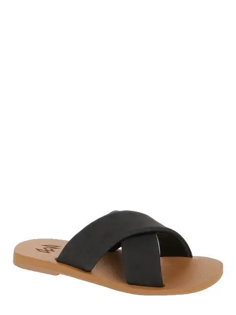 MALVADOS Ellie Criss-cross Slide Sandal - Jet
