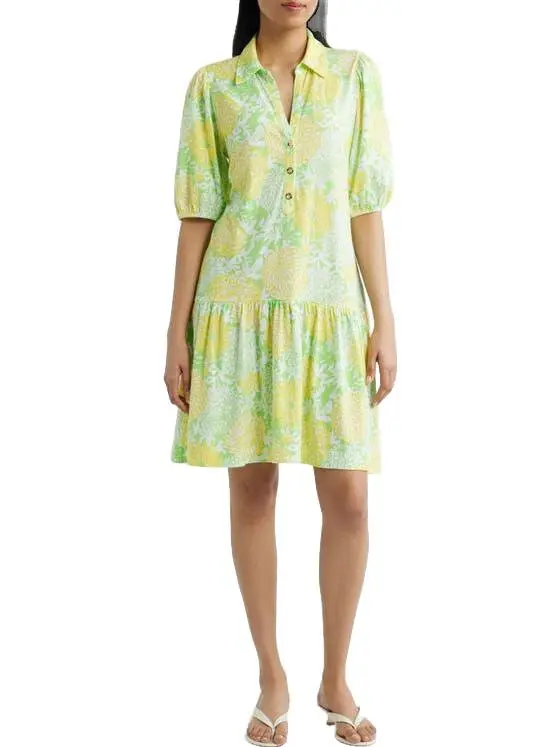 Lilly Pulitzer® Bingley Floral Print Shirtdress - Crocodile Green Mumbo Jumbo
