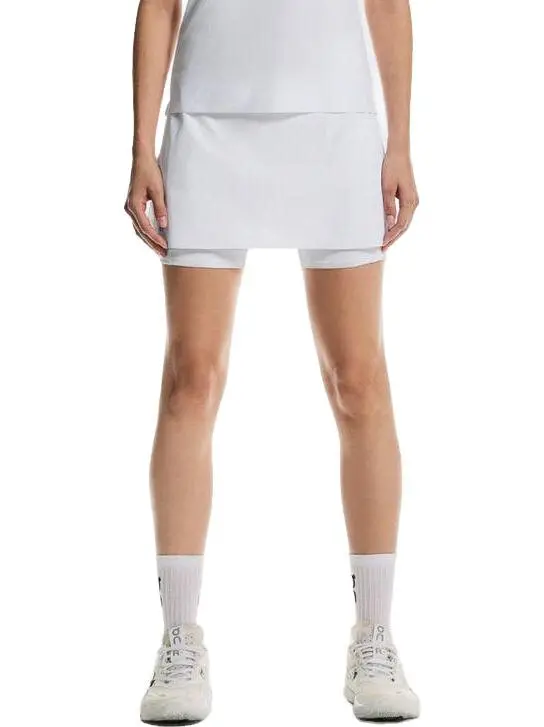 On Court Split Skirt With Inner Tights - White