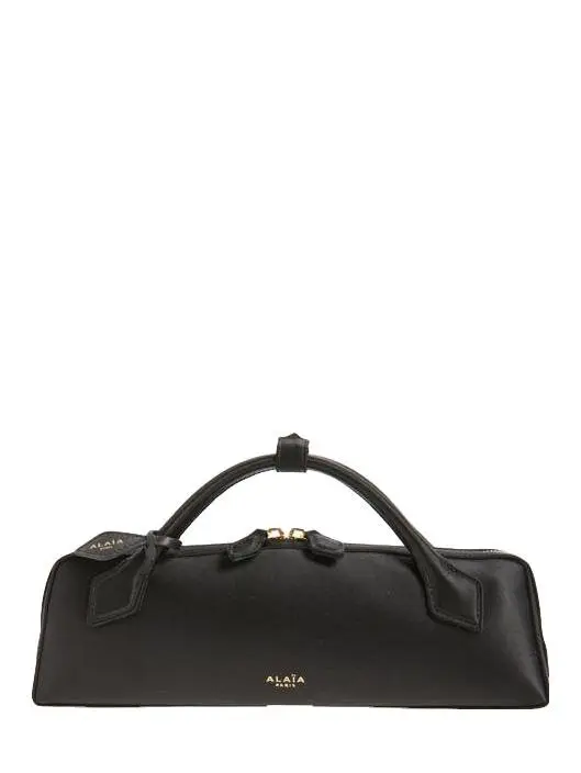 Alaïa Le Teckel Silk Top Handle Clutch - Noir
