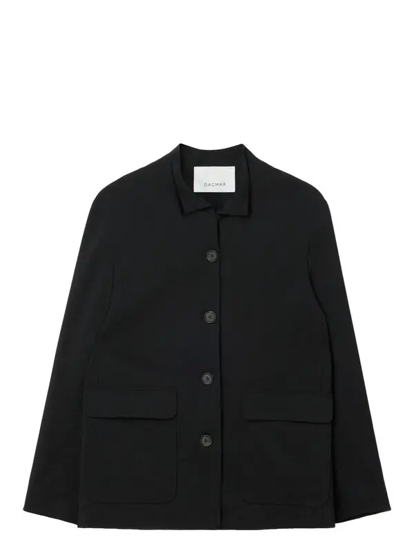 HOUSE OF DAGMAR Wool Overshirt Jacket - Black