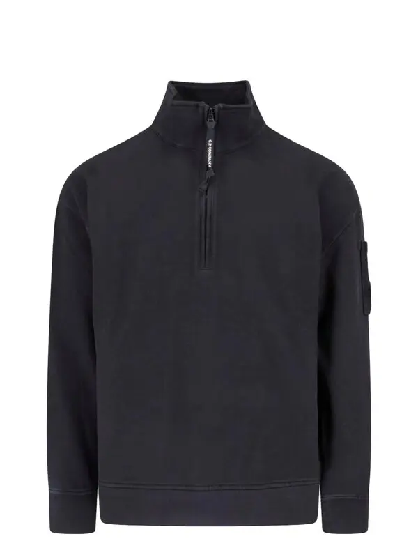 COURREGES C.p. Company Zip Logo Sweatshirt - Black