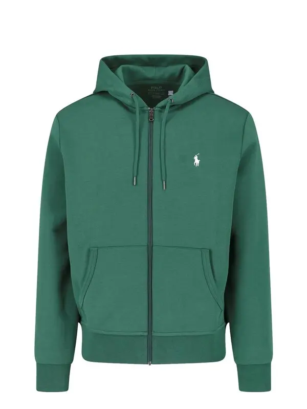 C.P. COMPANY Zip Logo Sweatshirt - Green