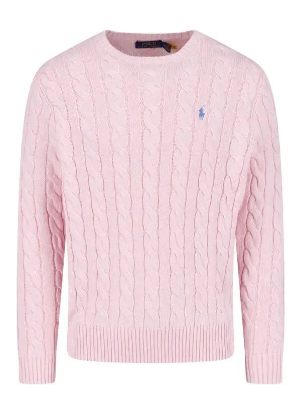 Polo Ralph Lauren Cable Knit Crew Neck Sweater - Pink