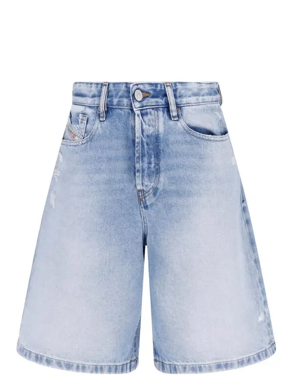 DIESEL® D-sire" Organic Cotton Denim Shorts - Light Blue