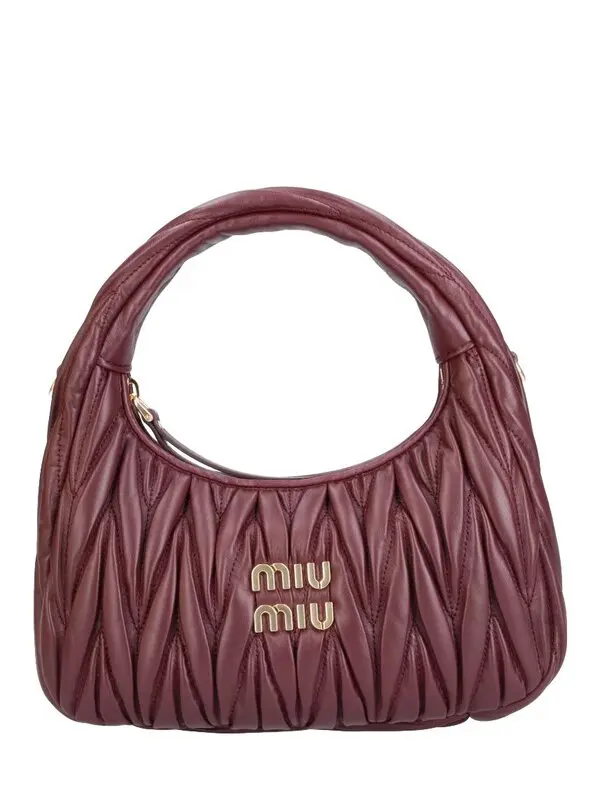 Miu Miu Wander" Matelassé Shoulder Bag - Red