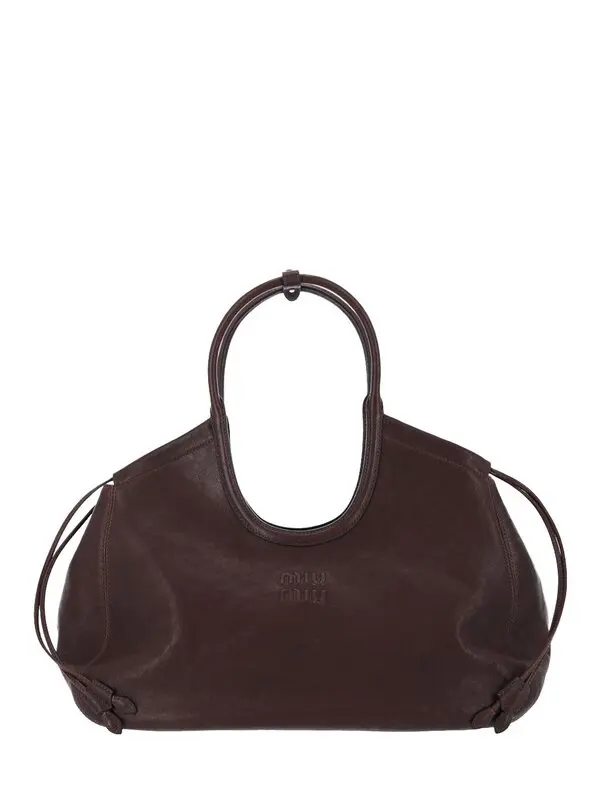 Miu Miu Ivy" Leather Tote Bag - Brown