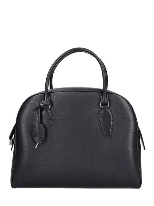THE ROW India 12 Calfskin Handbag - Black