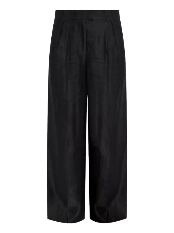 ALLSAINTS Charley Pleated Wide-leg Trousers - Black