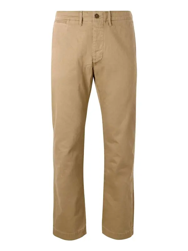 Ralph Lauren Straight-leg Cotton-twill Trousers - Beige