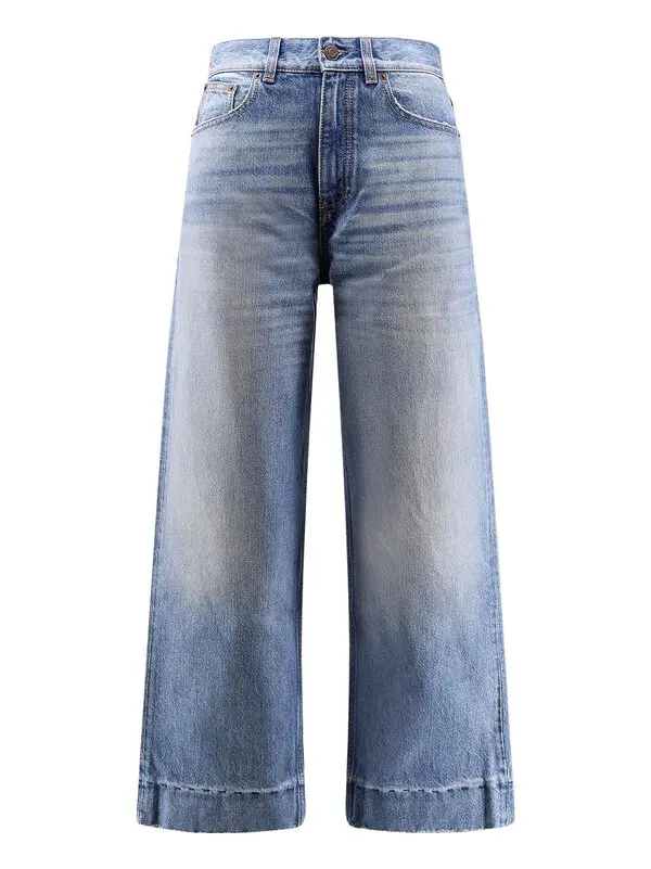 Chloé Stonewashed Denim Jeans - Blue