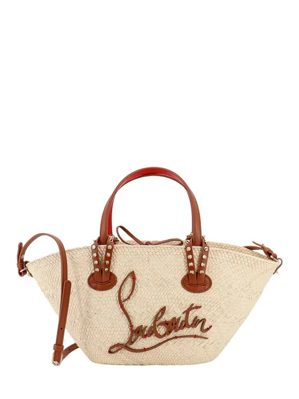 CHRISTIAN LOUBOUTIN Cabata Raffia Handbag - Beige