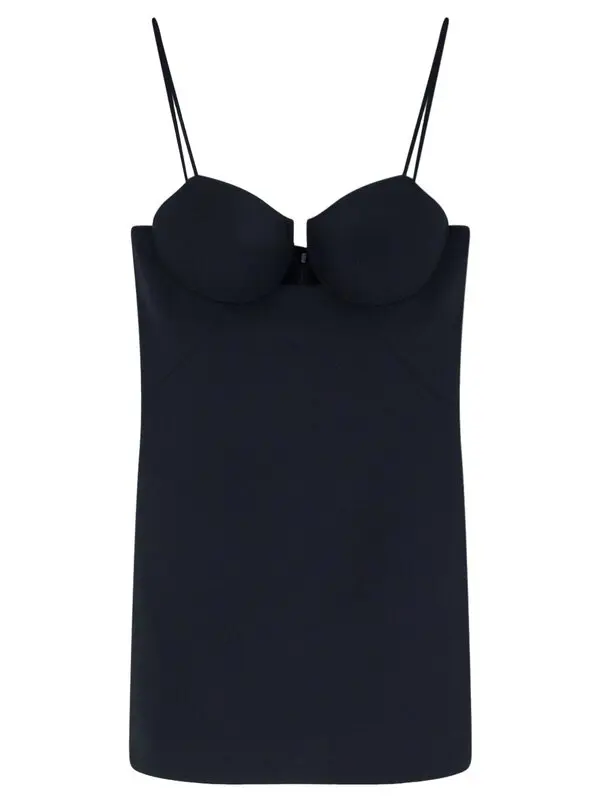 Givenchy Cutaway Satin Mini Dress - Black
