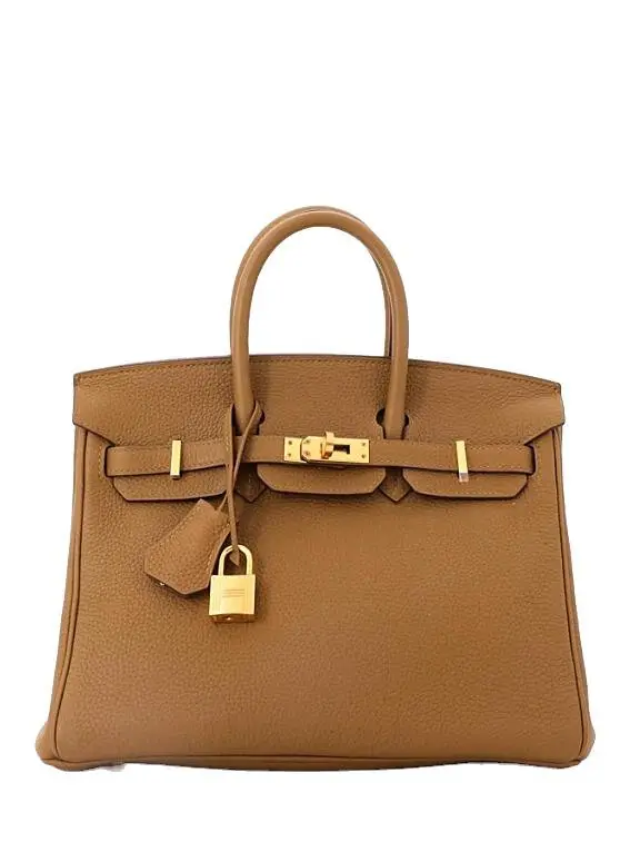 Hermès Birkin 25 Handbag Brown Togo With Gold Hardware - Bronze Dore