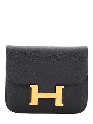 Hermès Constance Slim Wallet Epsom - Black