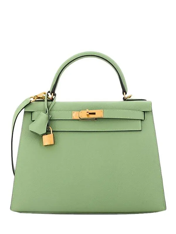 Hermès Kelly 28 Handbag Green Epsom With Gold Hardware - Vert Criquet