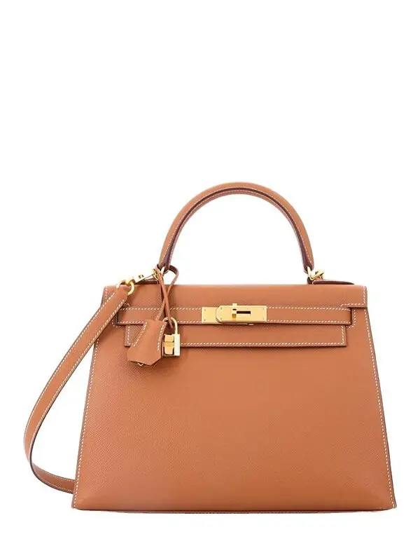 Hermès Kelly 28 Handbag Brown Epsom With Hardware - Gold