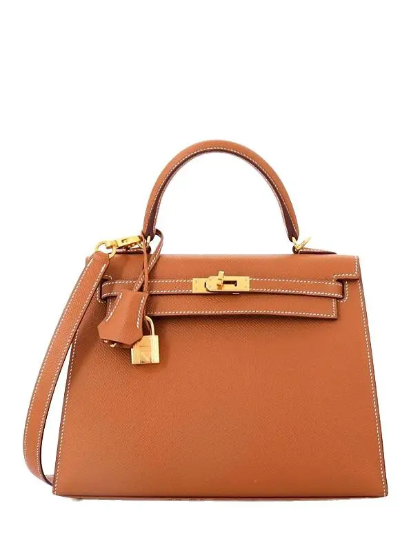 Hermès Kelly 25 Handbag Brown Epsom With Hardware - Gold