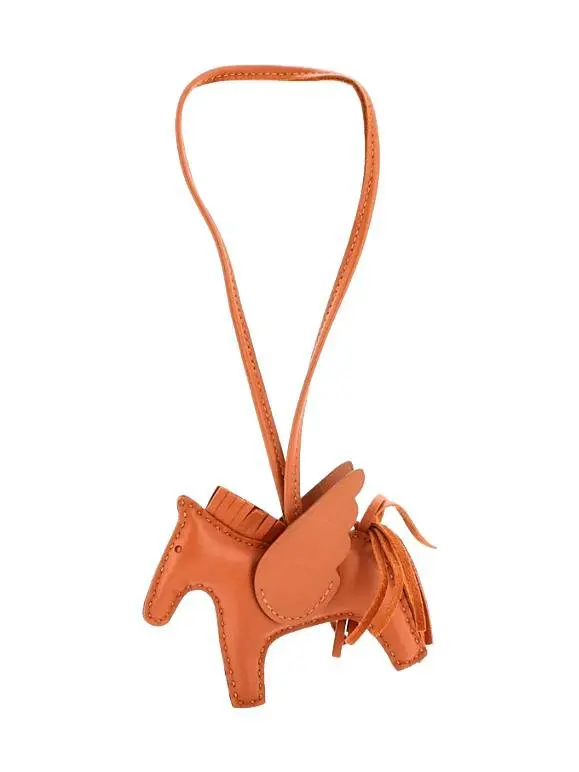 Hermès Pm Monochrome Pegase Rodeo Bag Charm Leather - Brown
