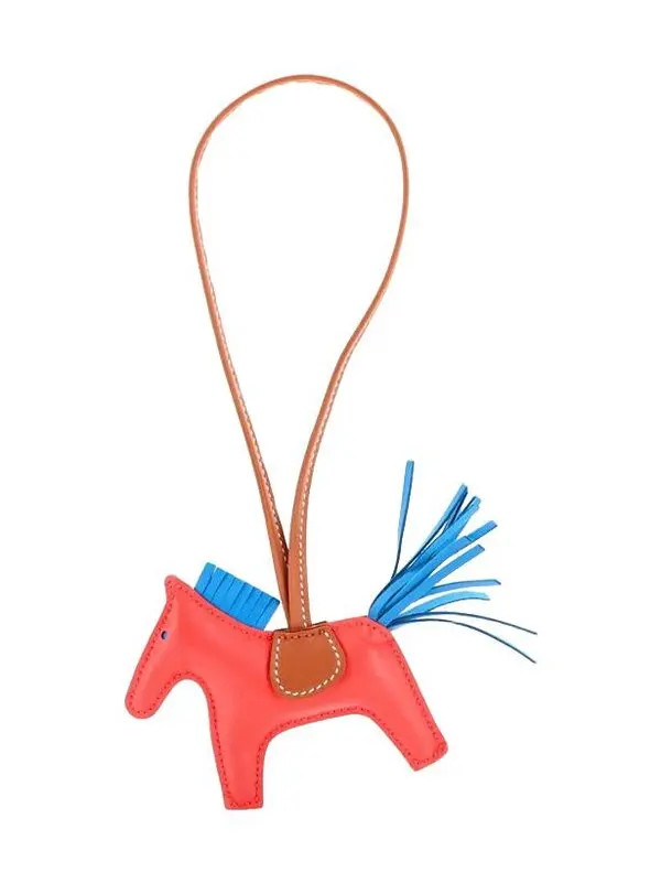 Hermès Pm Grigri Rodeo Bag Charm Leather - Pink/ Blue/ Brown/ Pink