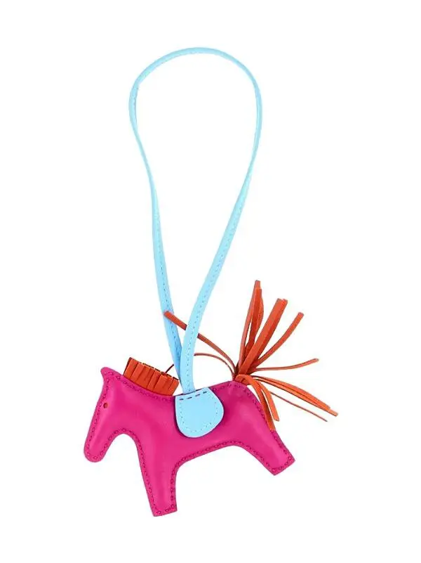 Hermès Pm Grigri Rodeo Bag Charm Leather - Purple/ Blue/ Pink