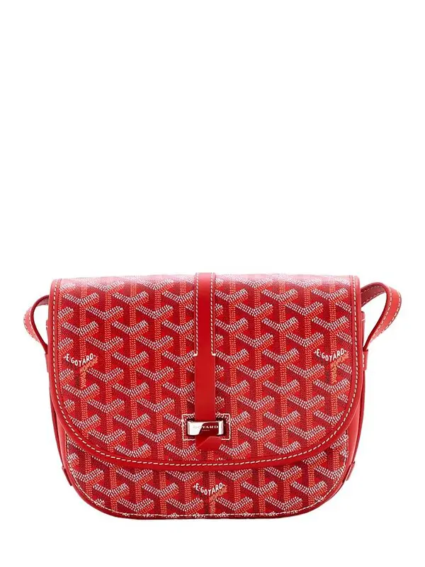 Goyard Pm Belvedere Ii Messenger Bag Coated Canvas - Red