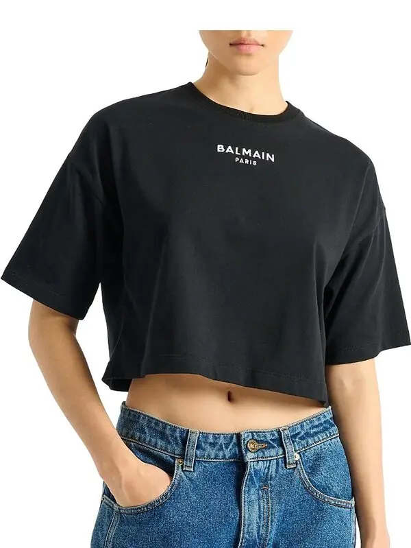 Balmain Paris Embroidered T-shirt - Black