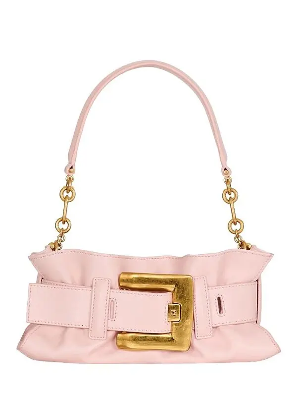 Balmain Mini Anthem Bag In Smooth Leather - Pink
