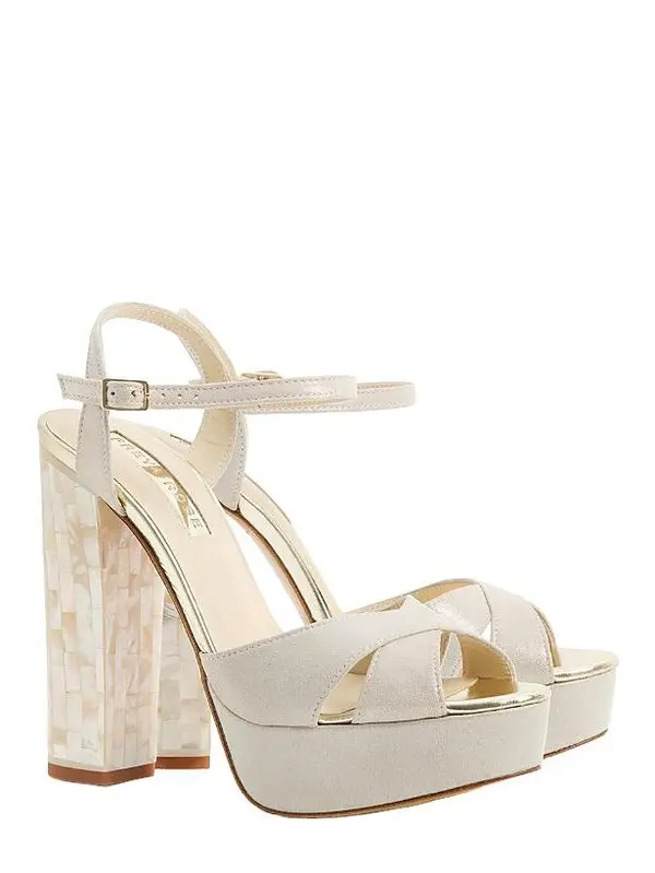 FREYA ROSE Bonnie Pearl Heel Sandal - Ivory