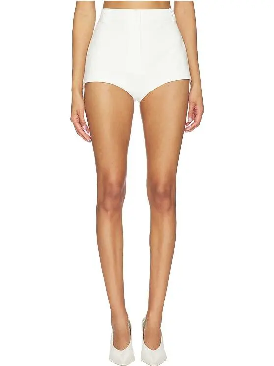 SANS FAFF Crepe Hot Pants - White