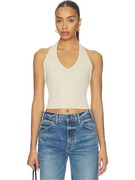 NILI LOTAN Britt Halter Top - Wheat