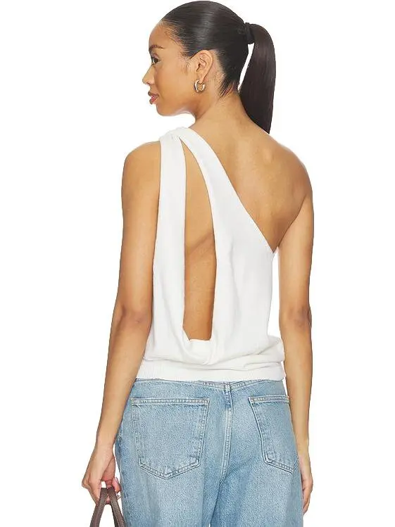 RÓHE Sculptural One-shoulder Knit Top - Off White