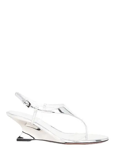 Paris Texas Nina Thong Sandal 50 In Metallic - Silver