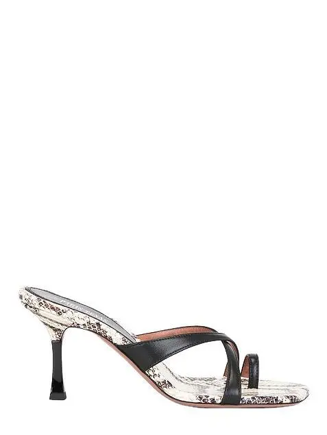 Paris Texas Lorena Thong Mule 75 - Black & Natural