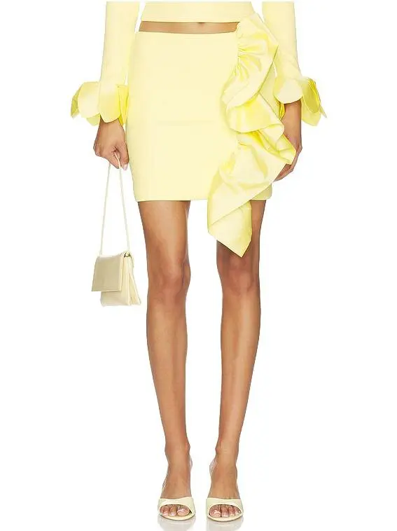 PatBO Taffeta Tarsila Skirt - Yellow