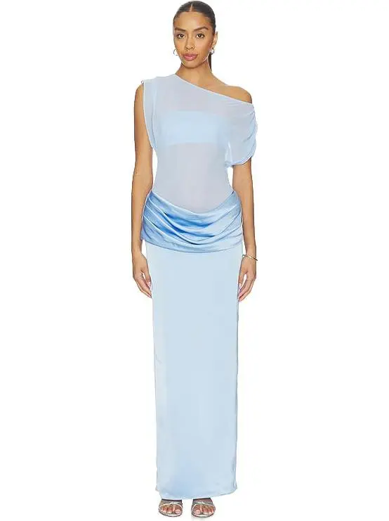 Amanda Uprichard X Olandria Midi Dress - Baby Blue