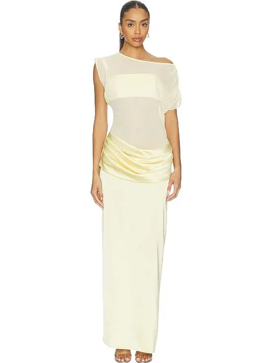 Amanda Uprichard X Olandria Midi Dress - Cornsilk