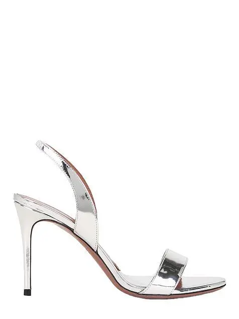 Paris Texas Vera Slingback Sandal 85 Metallic - Silver